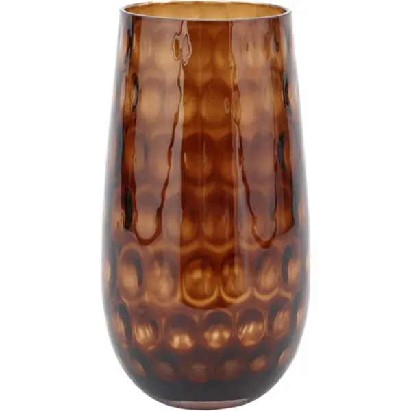 VIETRI Bolla Pebbled Glass Small Vase - Brown