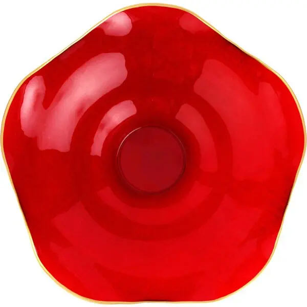 VIETRI Holiday Glass Centerpiece Bowl - Red