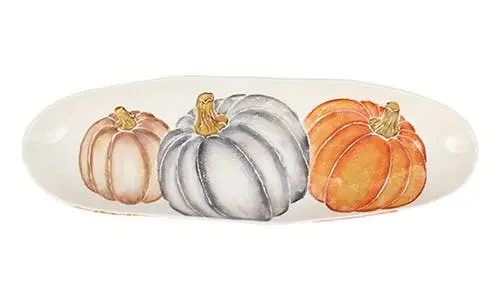 VIETRI Pumpkins Narrow Platter - Orange