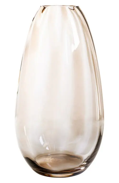 VIETRI Bolla Pleated Glass Medium Vase - Brown