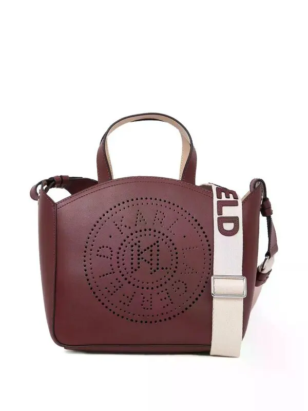 Karl Lagerfeld Small Circle Perforated Tote