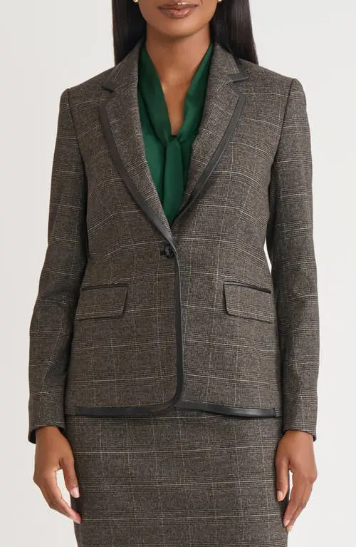 KASPER Windowpane Plaid Jacket