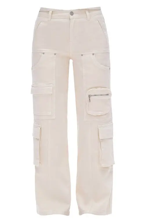 BAYEAS Paneled Wide Leg Cargo Jeans