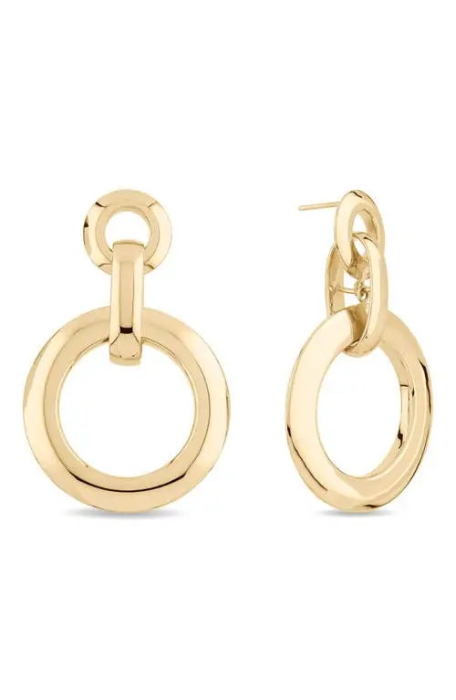 Lana Jewelry 14k Gold Moveable Hoop Earrings - Yellow Gold