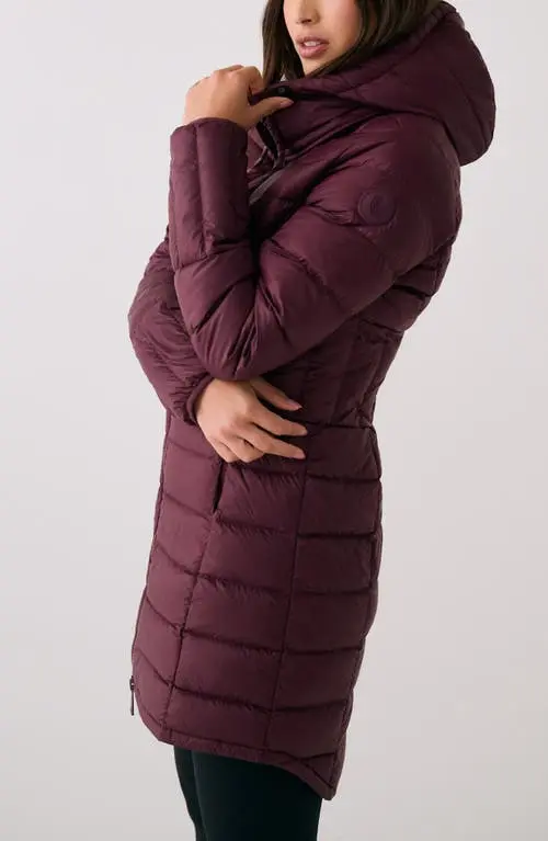 LOLE Claudia Hooded Packable Down Jacket - Dark Cherry