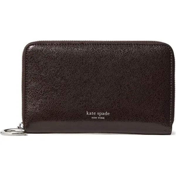 Kate Spade New York Halo Glazed Medium Bifold Wallet - Hot Fudge