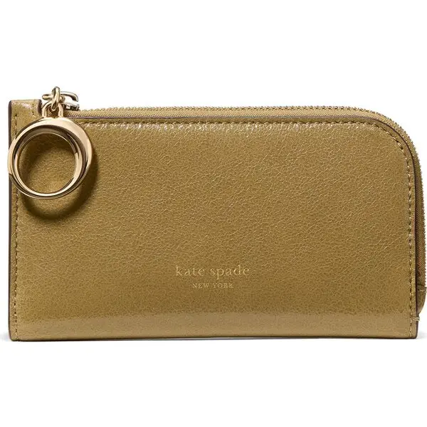 Kate Spade New York Halo Glazed Leather Small Wallet - Dried Thyme