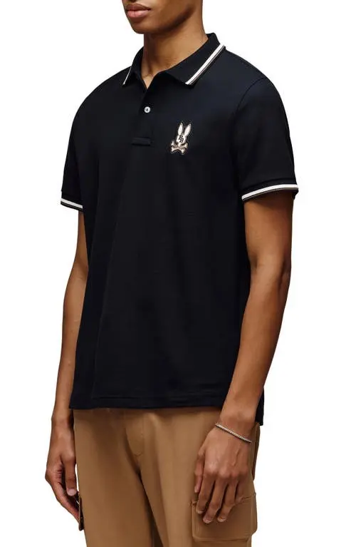 Psycho Bunny Wade Pima Cotton Piqué Polo - Black