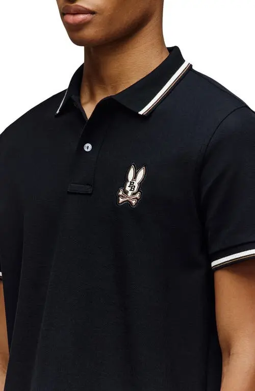 Psycho Bunny Wade Pima Cotton Piqué Polo - Black