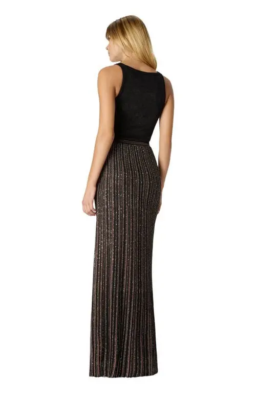 Missoni Striped Knit Maxi Skirt - Black & Brown