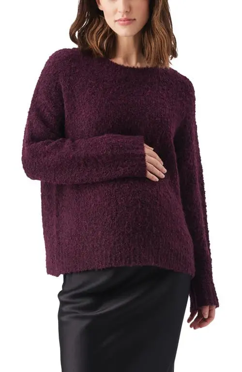 RIPE MATERNITY Relaxed Fit Knit Top - Burgundy