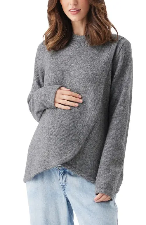 RIPE MATERNITY Addison Nursing Knit - Charcoal