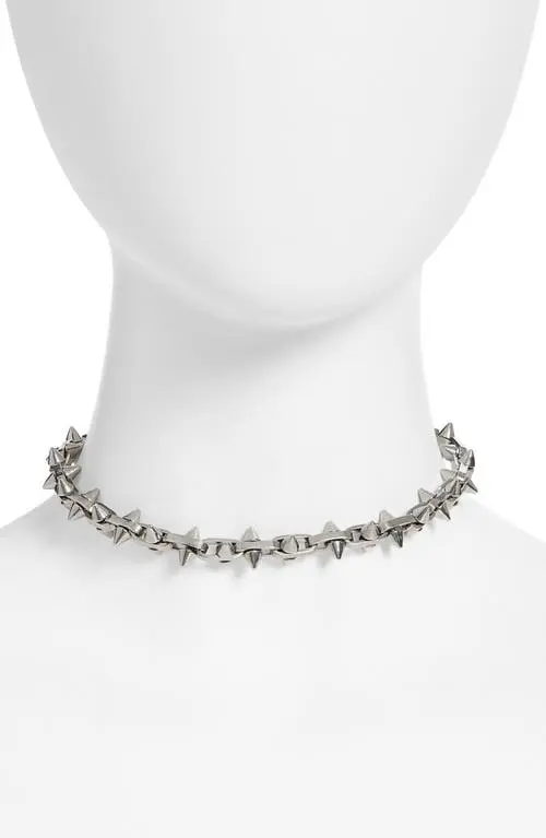 VIDAKUSH Stainless Steel Spike Choker - Silver