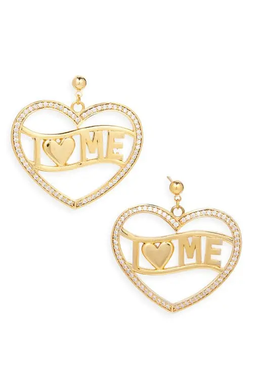 VIDAKUSH I Love Me Drop Earrings - Gold