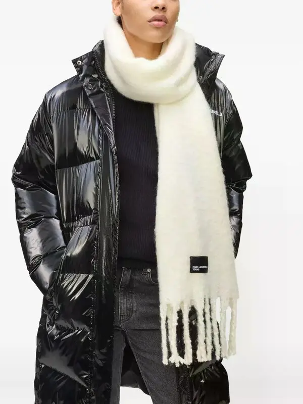 Karl Lagerfeld Fringed Furry Scarf