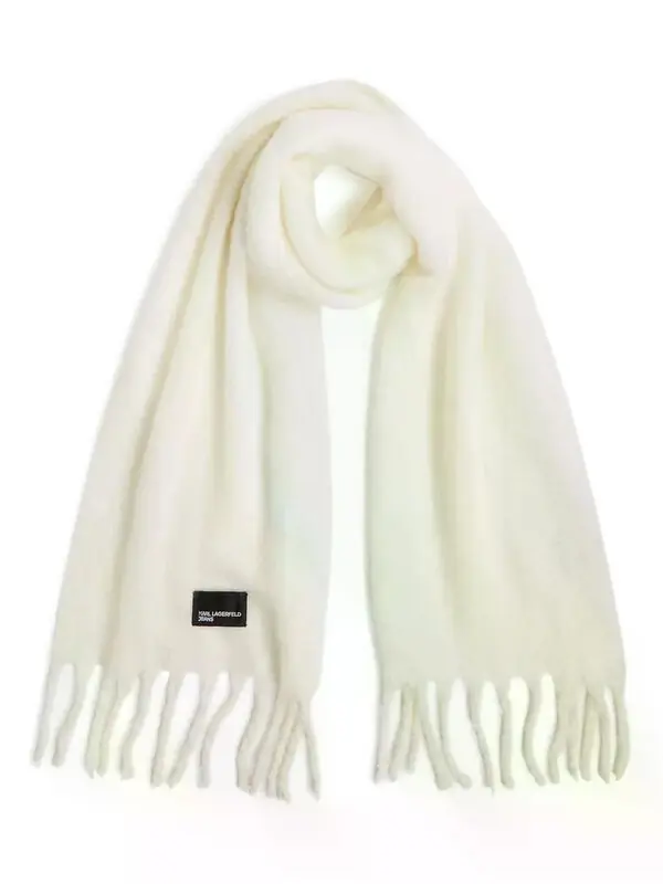 Karl Lagerfeld Fringed Furry Scarf