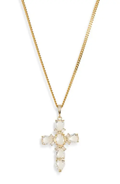 VIDAKUSH Xl Cross Pendant Necklace - Gold