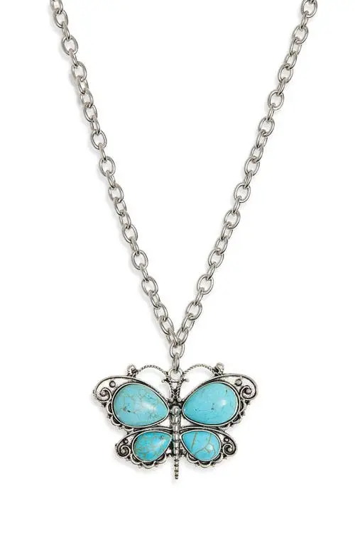 VIDAKUSH Butterfly Pendant Necklace - Silver