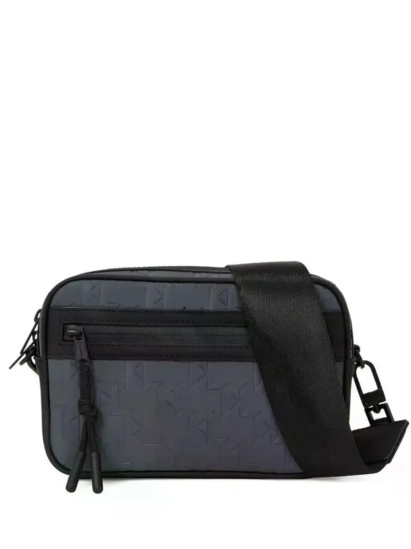Karl Lagerfeld Monogram Camera Messenger Bag - Grey