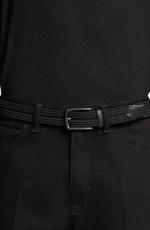 Zegna Triple Stitch™ Braided Belt - Black