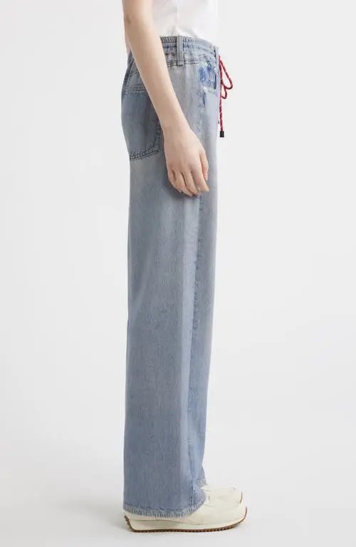 Rag & Bone Rb Miramar Pull-on Wide Leg Cotton Terry Sweatpant Jeans - Brighton