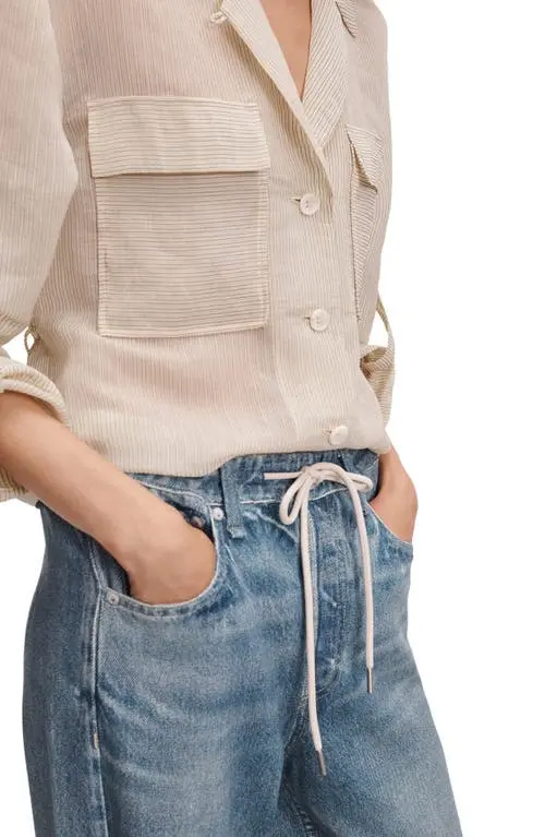 Rag & Bone Rb Miramar Pull-on Wide Leg Cotton Terry Sweatpant Jeans - Ellis