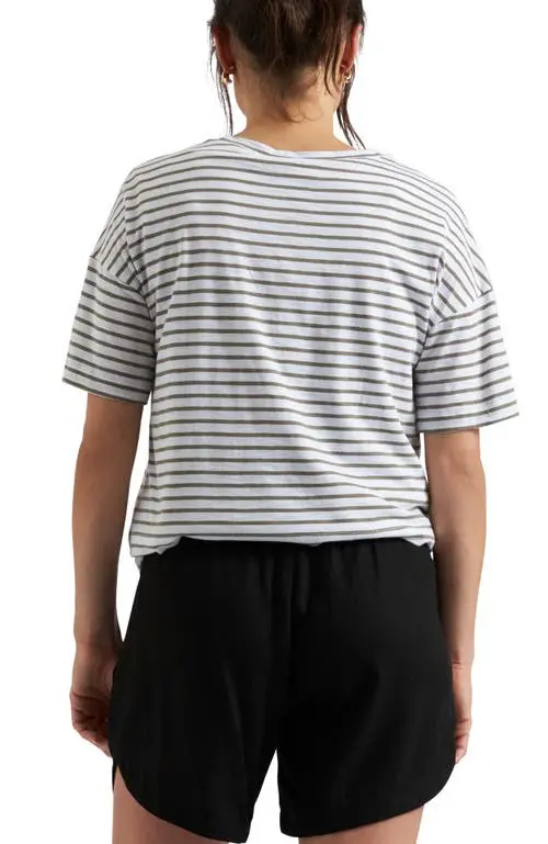 RIPE MATERNITY Claudette Nursing Tee - White/olive
