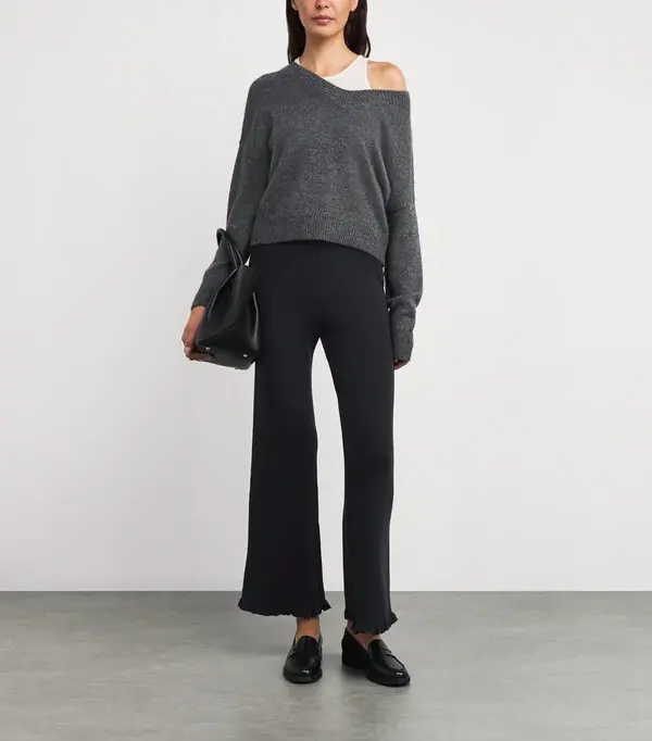 Claudie Pierlot Flared Knitted Trousers