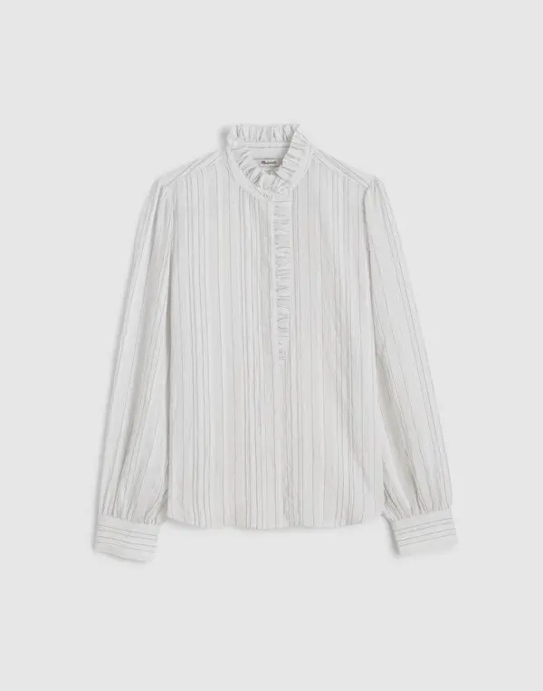 Madewell Ruffled Button-up Shirt