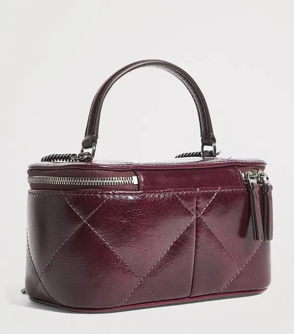Tory Burch Leather Quilted Kira Vanity Case Bag