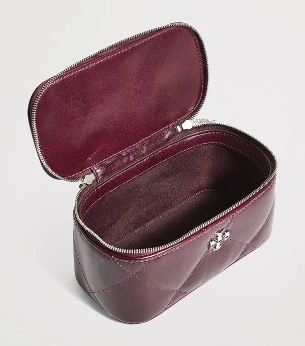 Tory Burch Leather Quilted Kira Vanity Case Bag