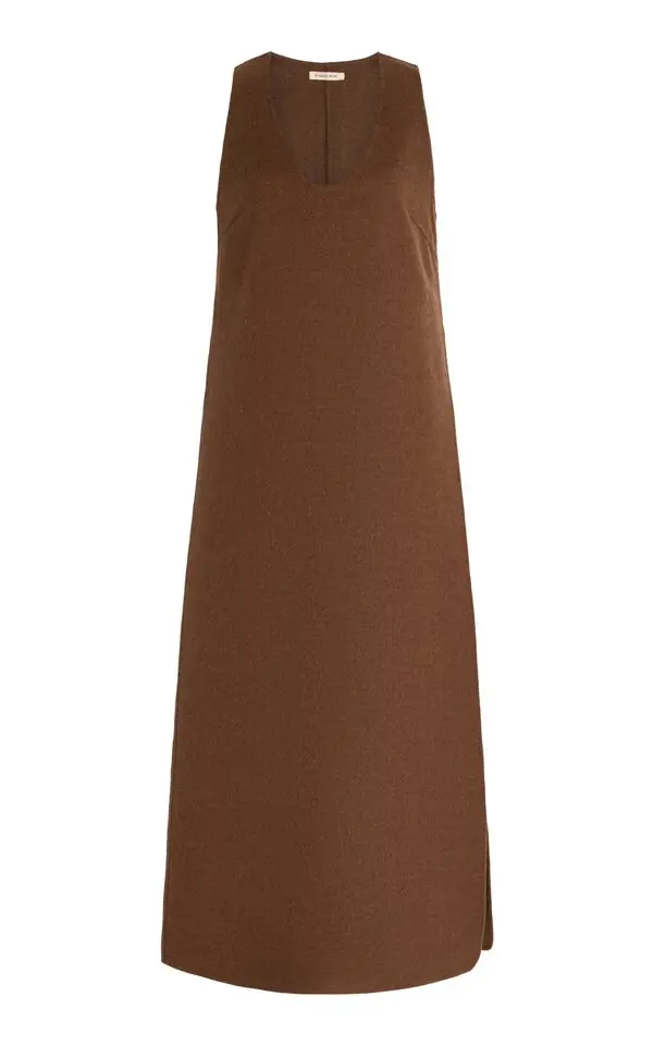 BY MALENE BIRGER Florence Wool Long Top - Brown