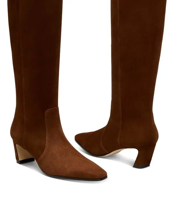STUART WEITZMAN Stassi 50 Boots - Deep Coffee