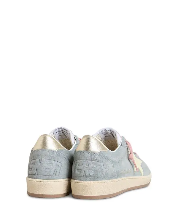 GOLDEN GOOSE Ball Star Suede Sneakers - Silver/blue