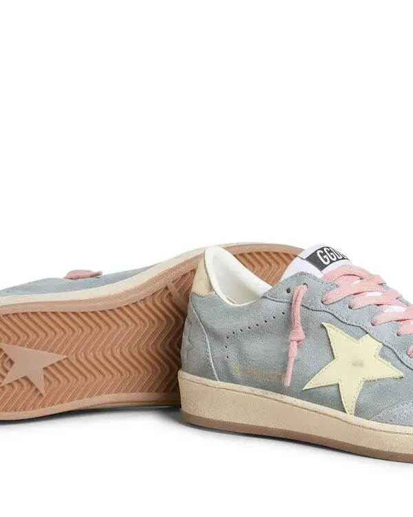 GOLDEN GOOSE Ball Star Suede Sneakers - Silver/blue