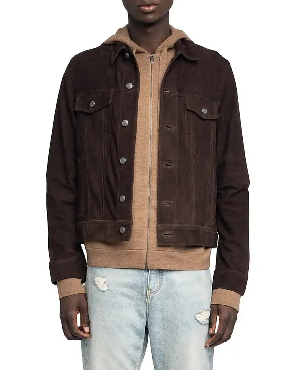 Zadig&Voltaire Bases Light Suede Trucker Jacket