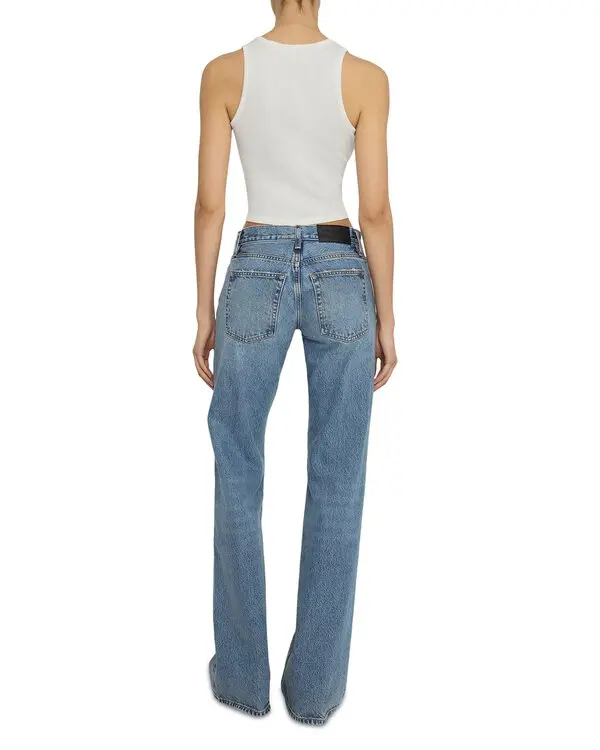 FRAME Amelia Gray Low Rise Wide Leg Jeans - Rapture