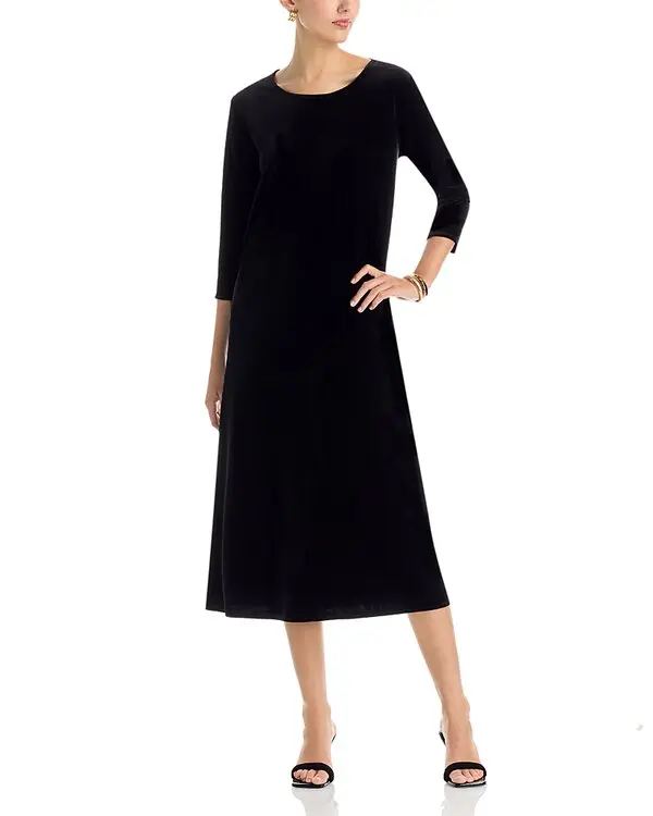 Caroline Rose A-line Dress - Black