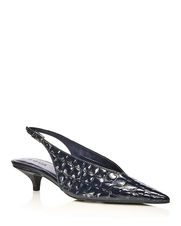 Aqua Gabby Pointed Toe Slingback Pumps