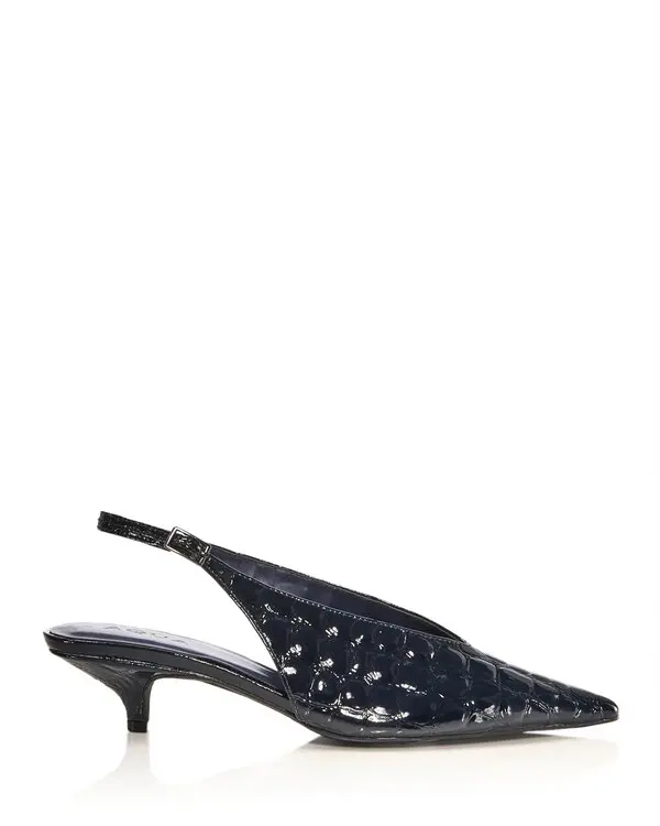 Aqua Gabby Pointed Toe Slingback Pumps