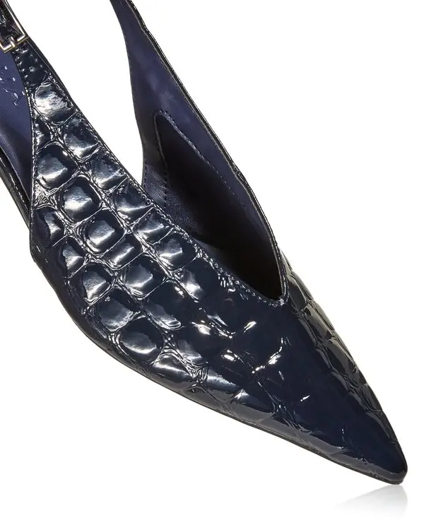 Aqua Gabby Pointed Toe Slingback Pumps