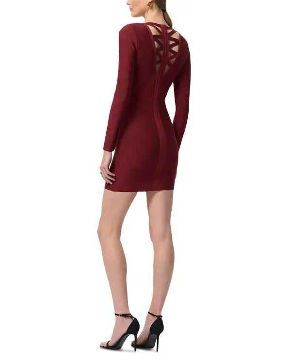 Herve Leger Tabitha Mini Dress - Cabernet