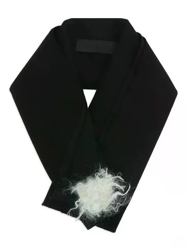 MARIA CALDERARA Faux-fur Embellished Neck Scarf - Black