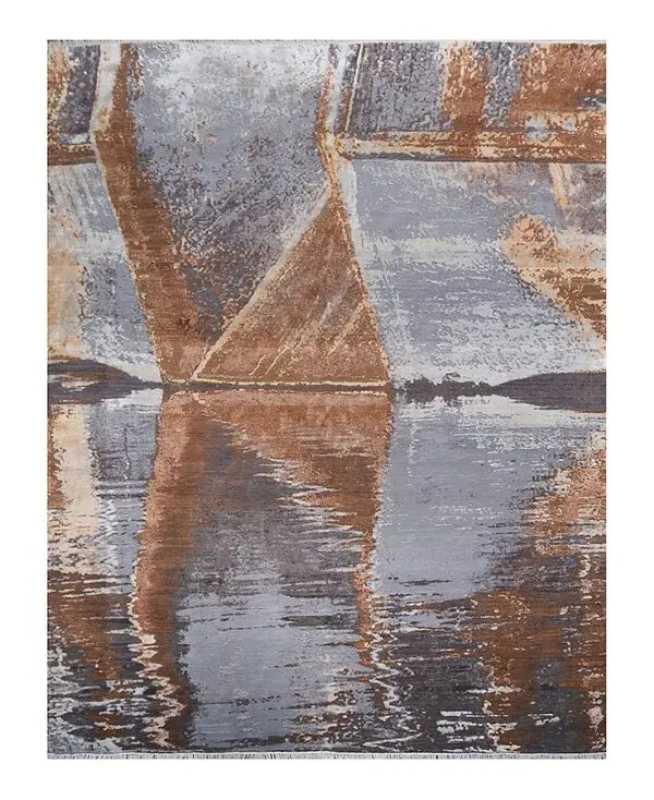Bloomingdale'S Modern M8527 Area Rug, 8'1x10'3 - Gray