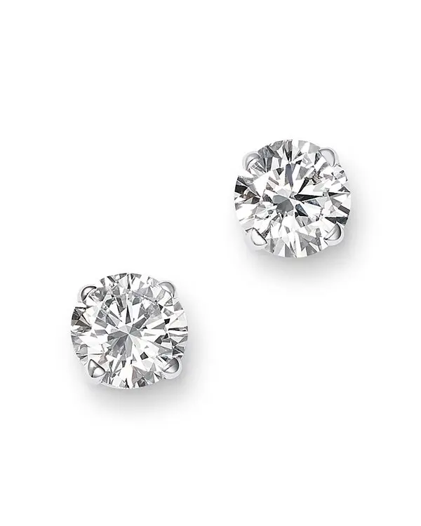 Bloomingdale'S 0.50 Tcw Certified Lab Grown Diamond Stud Earrings - White Gold