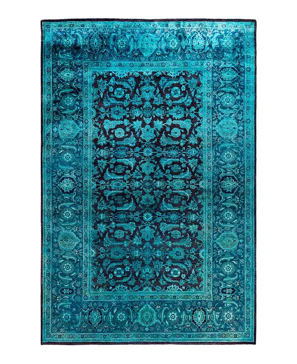Bloomingdale'S Fine Vibrance M1322 Area Rug, 6'2x9'3 - Blue