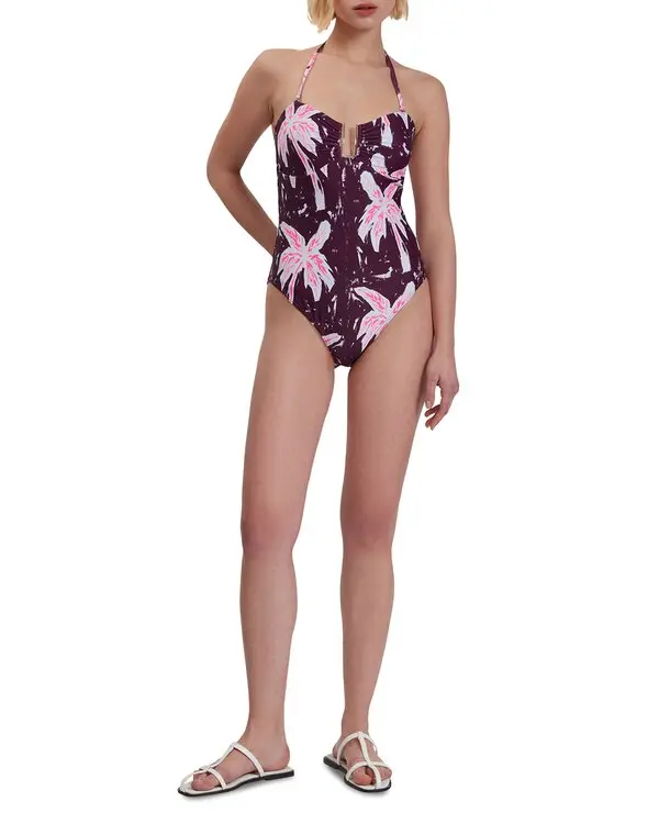 Ted Baker London Printed One Piece Swimsuit
