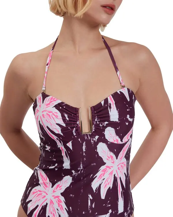 Ted Baker London Printed One Piece Swimsuit