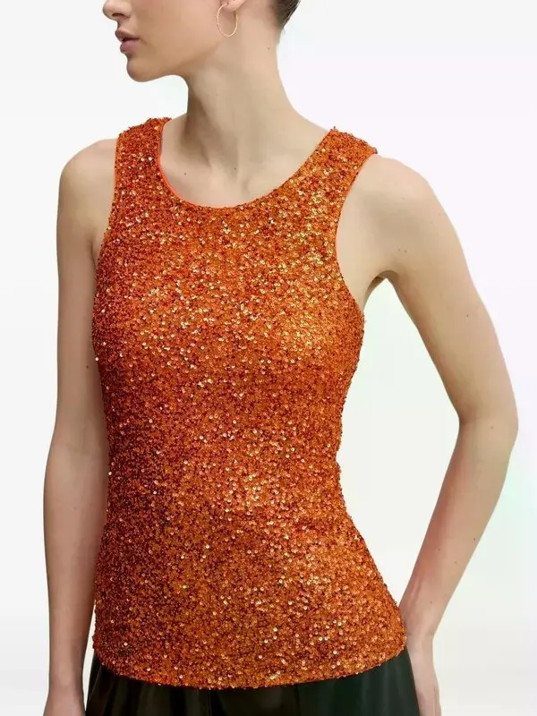 NEVER FULLY DRESSED Sequin Sleeveless Top