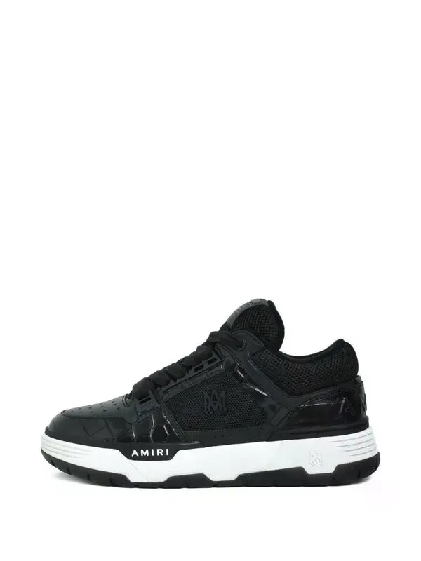 Amiri Ma-1 Crocodile-effect Sneakers - Black